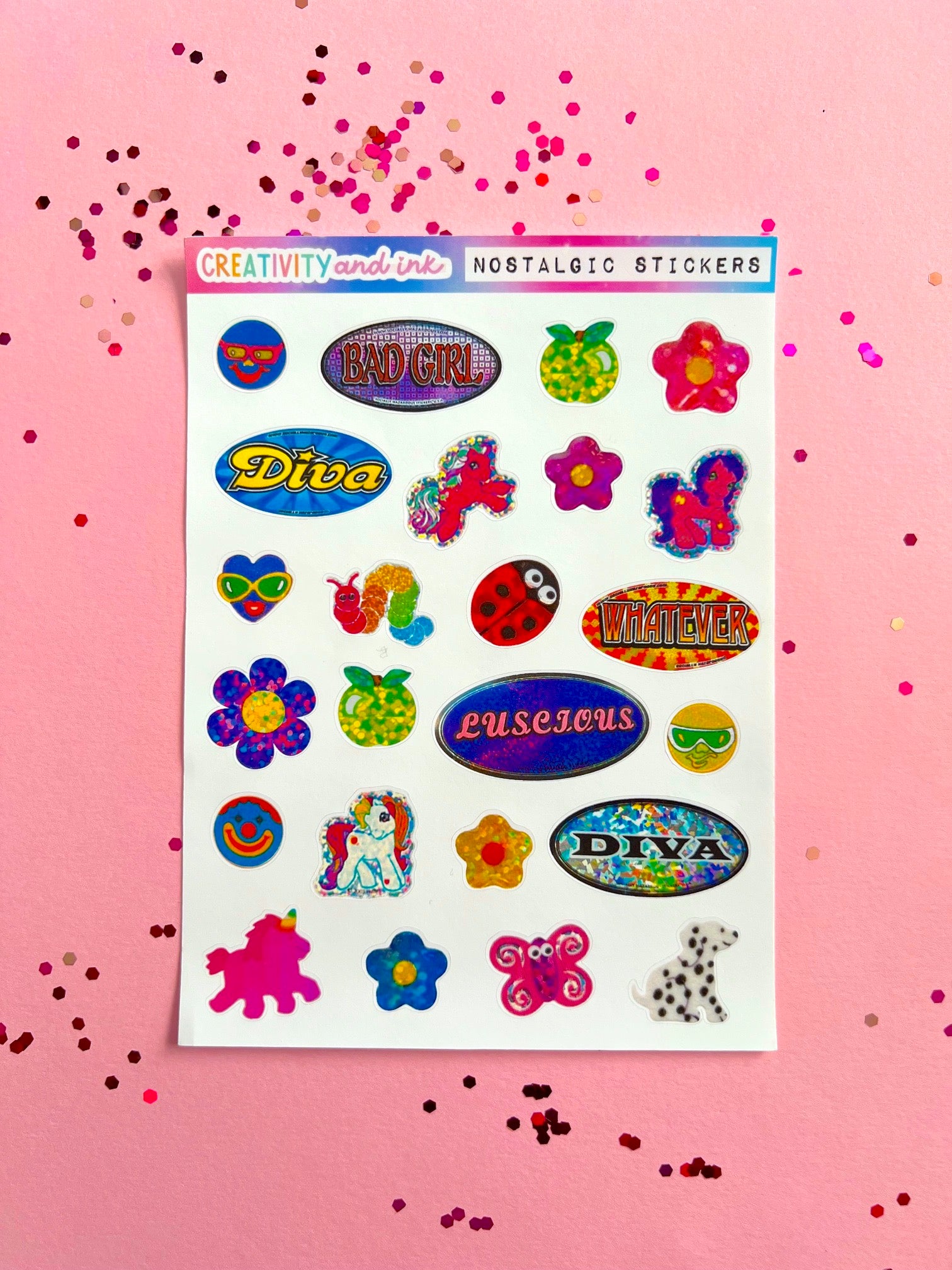 Nostalgic Stickers Sticker Sheet – Creativity and Ink